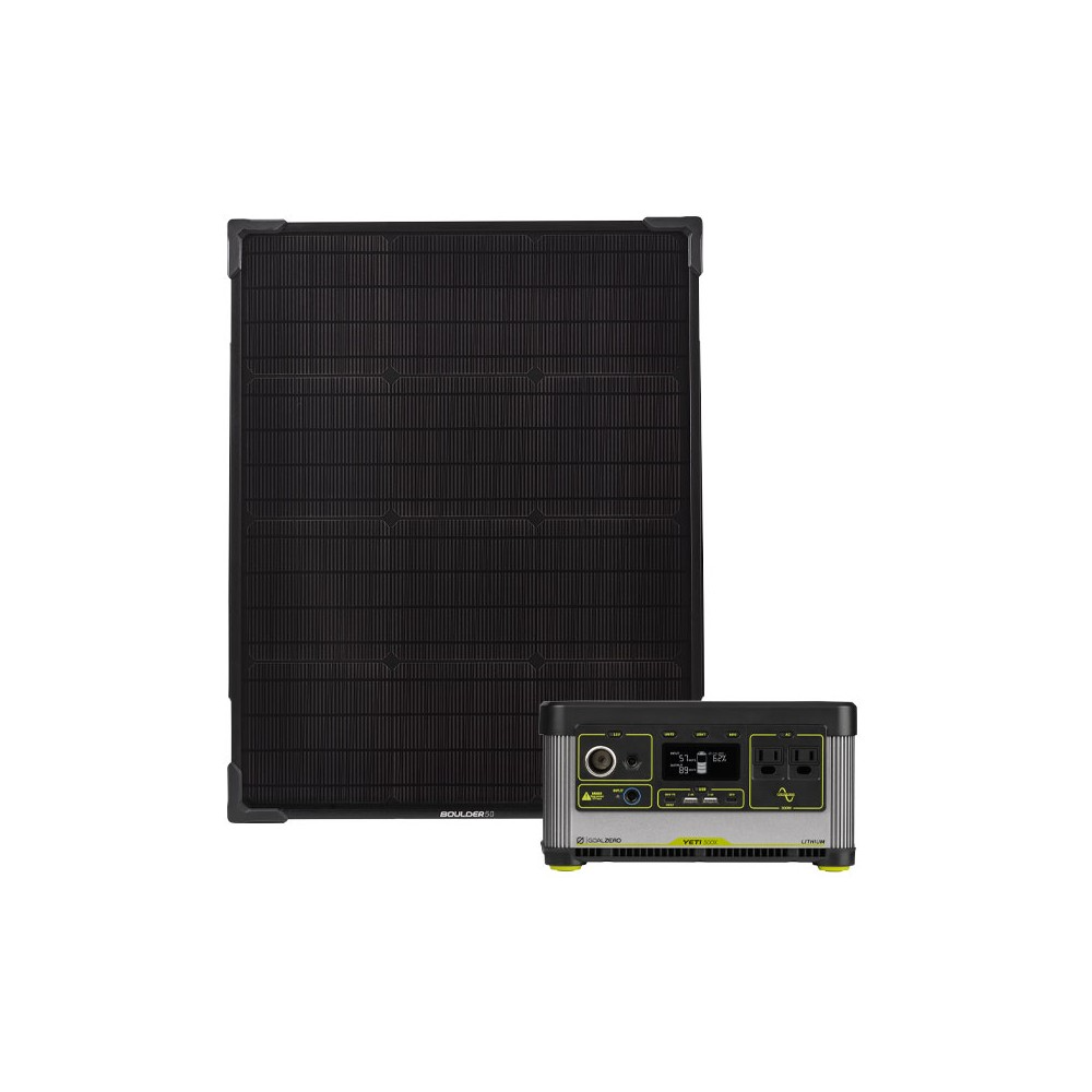 Goal Zero Solar Generator: Yeti 500X + Boulder 50 Watt Solar Panel